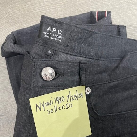 A.P.C. | Jeans | Apc New Standard Size 3 Black Raw Denim Selvedge Jeans ...